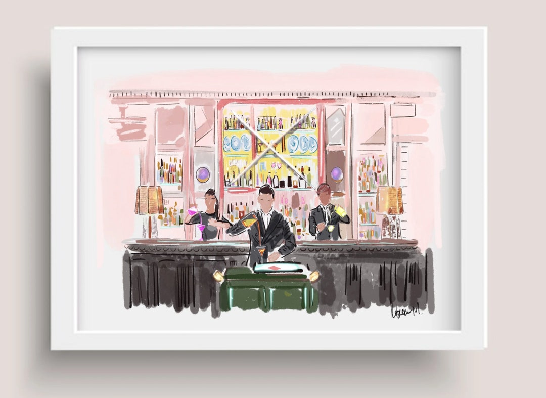 Martini O'clock Cocktail Art Print - Etsy