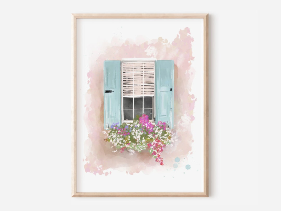 Window in Bloom - Art Print - Etsy