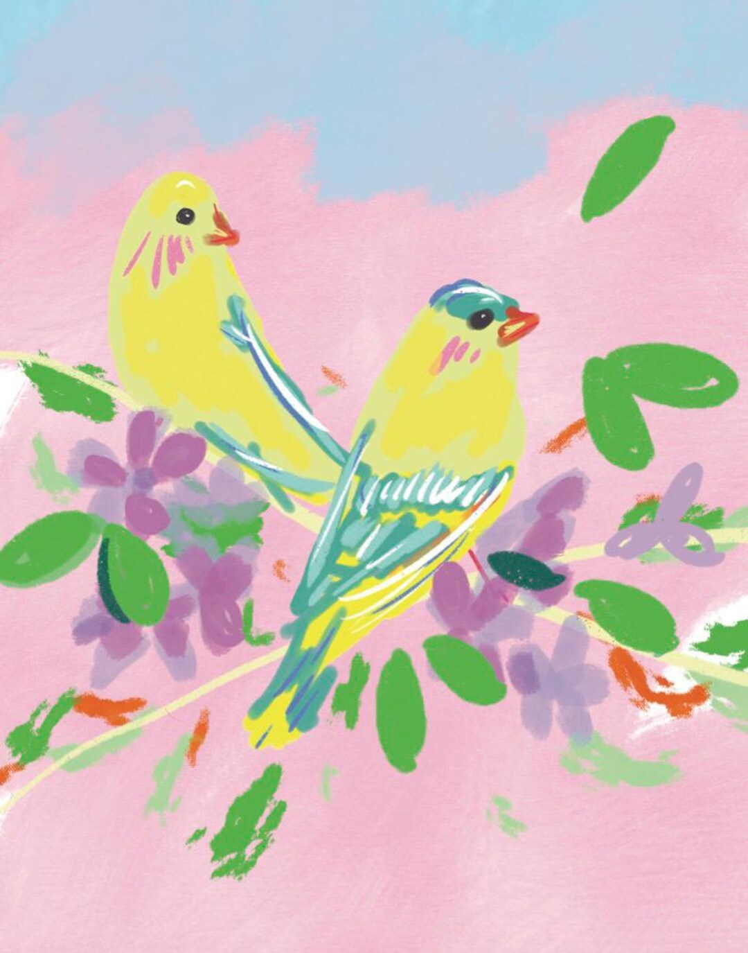 Canaries - Art Print - Etsy