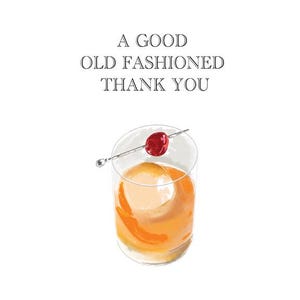 Old Fashioned Thank You - Note Card - Etsy