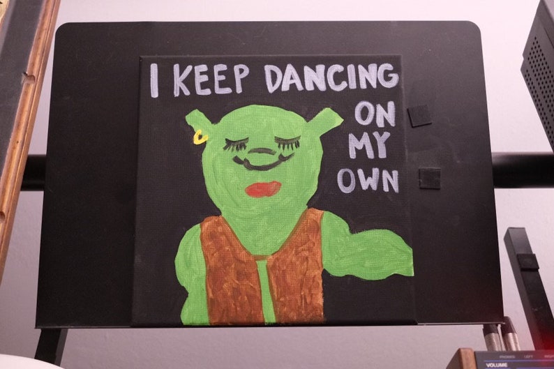 Shrek Goes to 3 Dollar Bill Canvas Painting Shrek Art Funny Art Weird ...