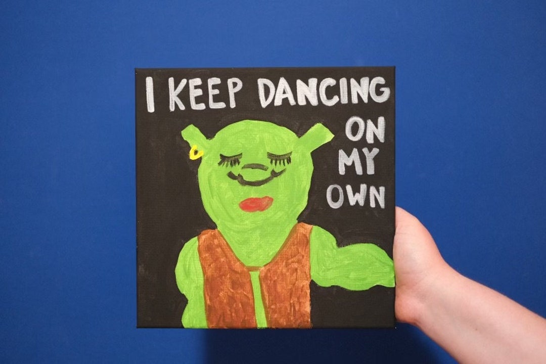 Shrek Goes to 3 Dollar Bill Canvas Painting Shrek Art Funny Art Weird ...