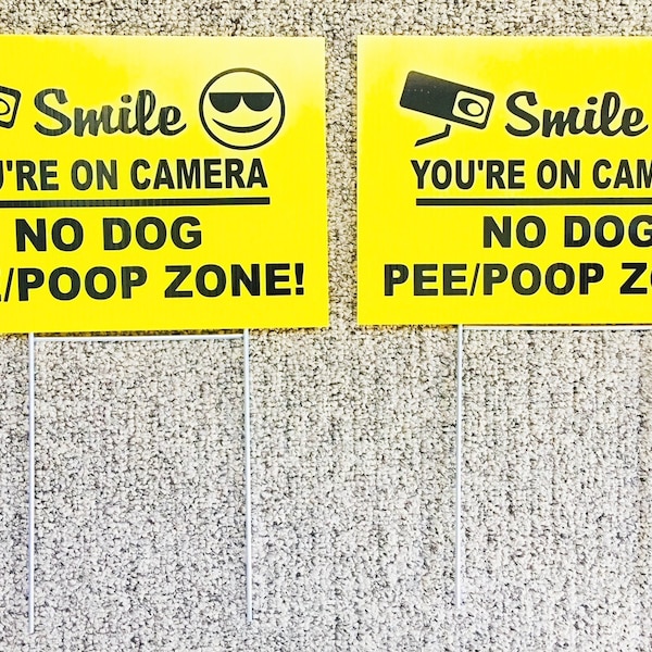 No Poop Pee Zone Signs - Etsy