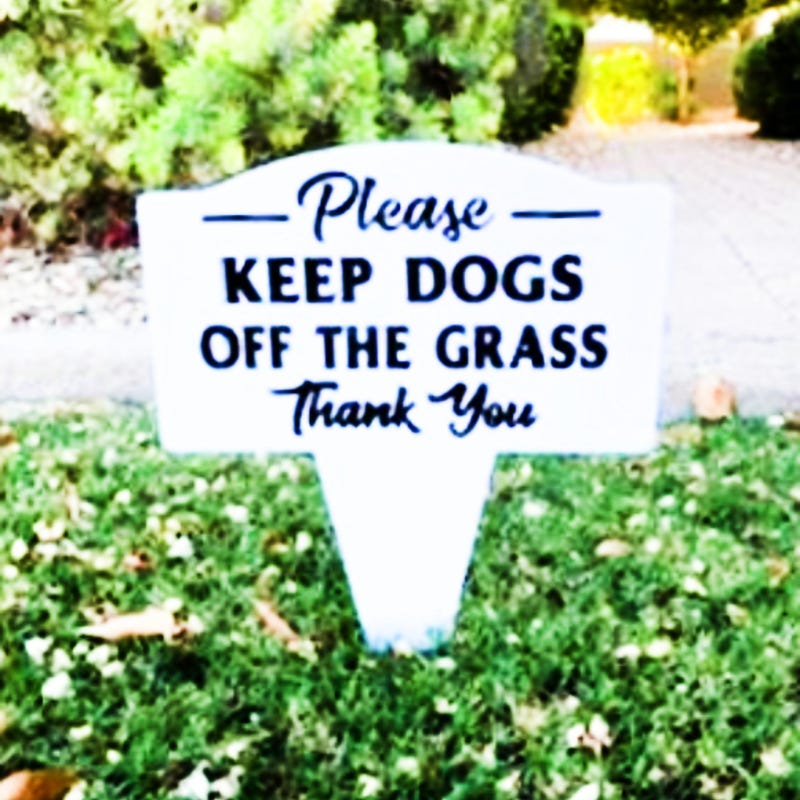 Keep Dogs off Grass - Etsy