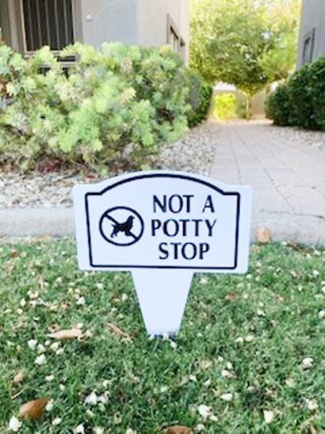 Not A Potty Stop Lawn Sign Dogs off the Grass Thick Durable Plastic Pvc ...