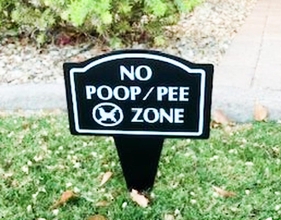 HANDMADE USA NO Poop Pee Zone Yard Sign Dogs off Grass Sign Garden Lawn ...