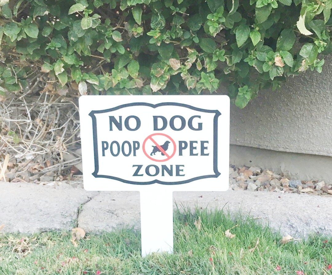 1 Garden Attractive Lawn Sign No Dog Poop Pee Zone Yard Sign - Etsy
