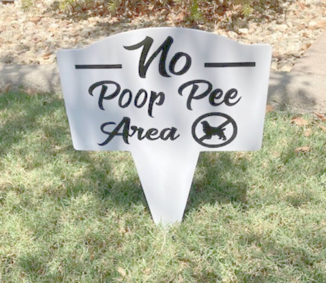No Poop Pee Area Sign DOGS OFF GRASS Decorative Garden Sign Attractive ...