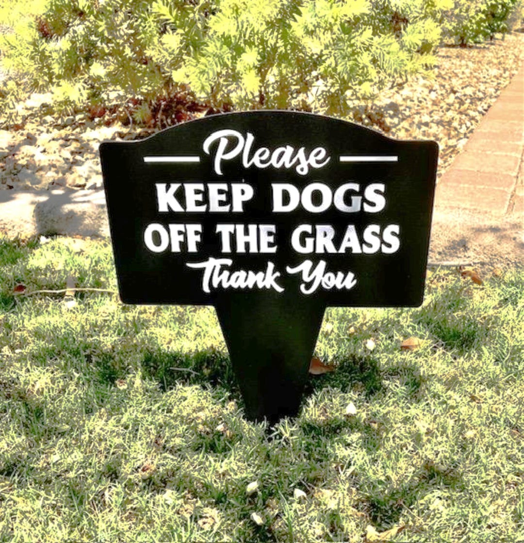 Handmade USA Keep Dogs off the Grass Yard Sign Garden Lawn Attractive ...