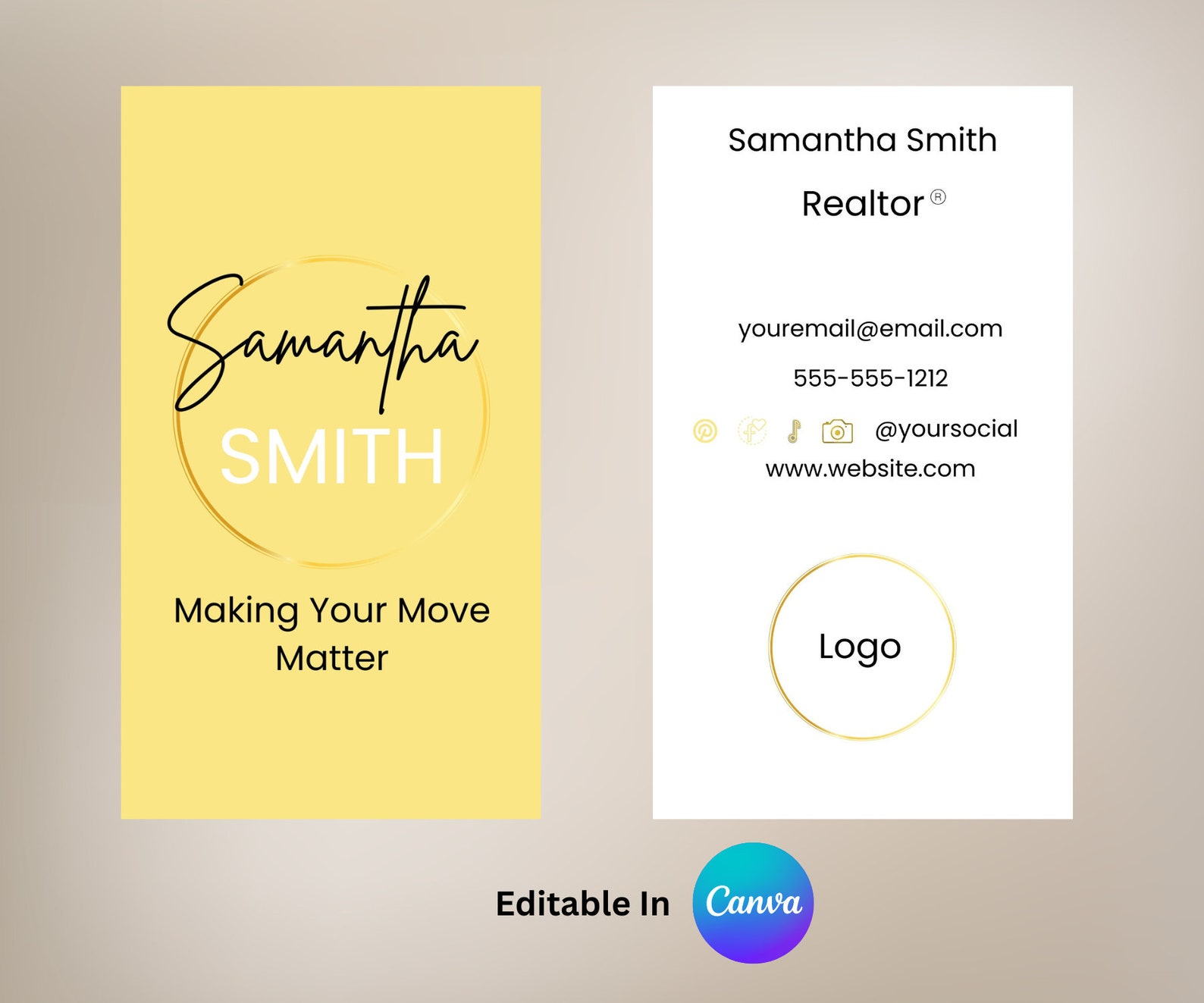 Chic Template for Professional Services Business Cards - Etsy