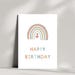 Pastel Rainbow Birthday Card: Boho Printable (digital Download) - Etsy