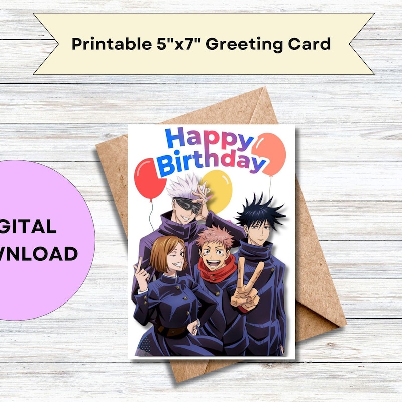 Birthday Card Jjk - Etsy