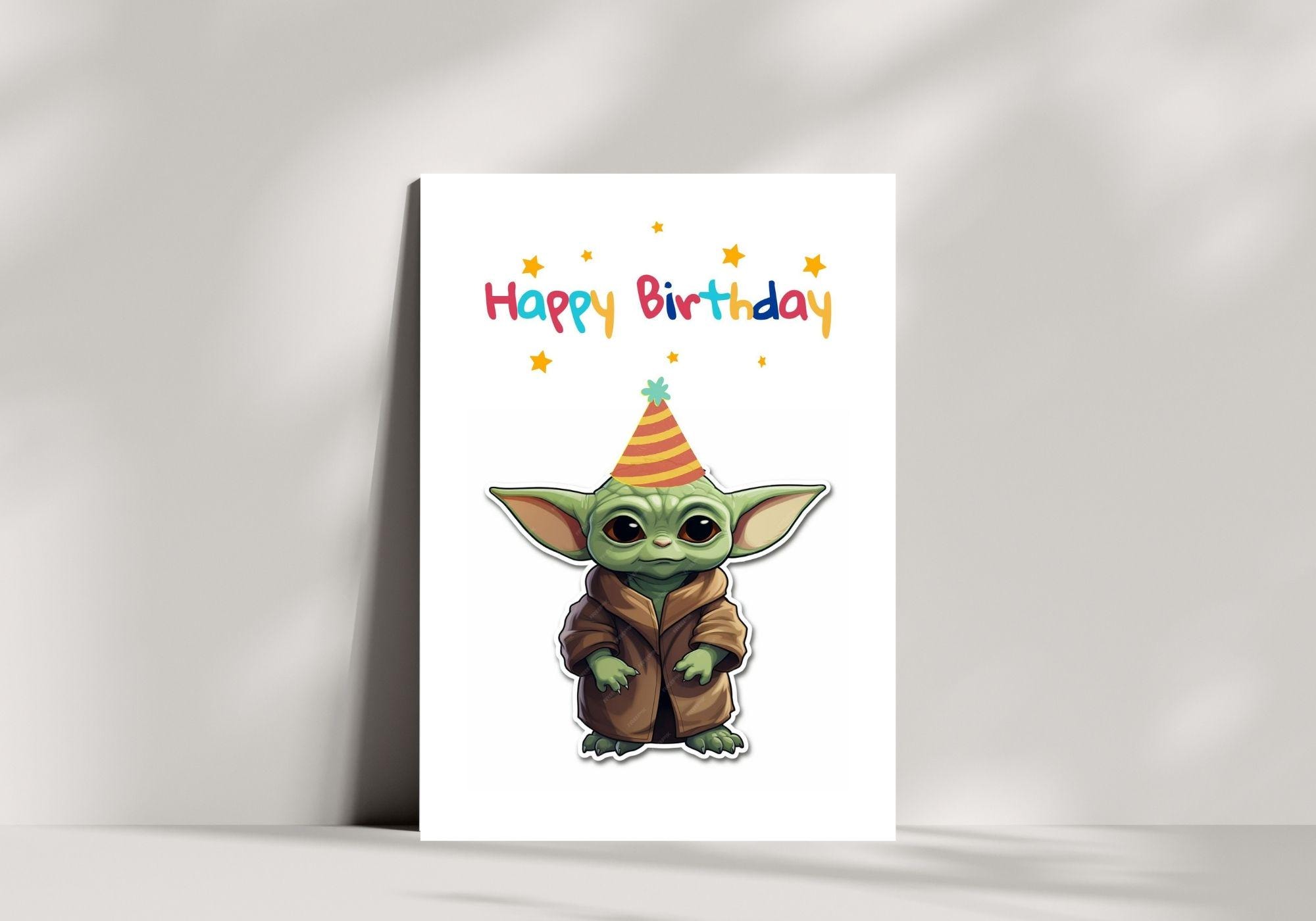 The Mandalorian Birthday Card Digital Download | Star Wars-inspired ...