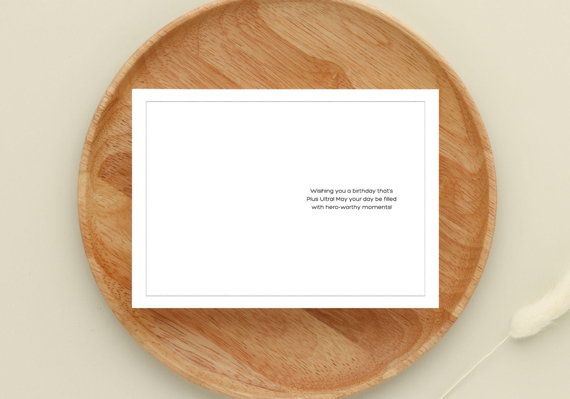 My Hero Academia "plus Ultra" Birthday Card | MHA Digital Download ...