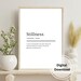 Stillness Definition Print | Self Care Wall Art | Mental Health Poster ...
