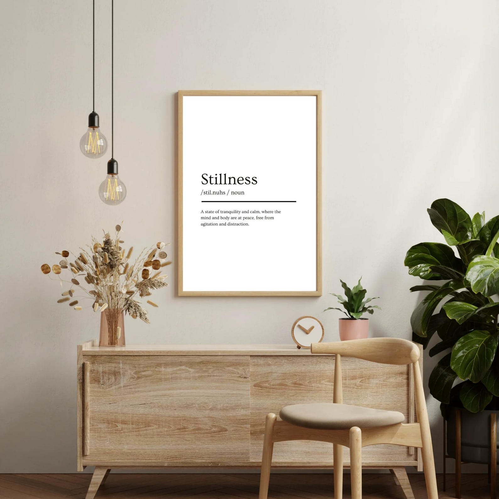 Stillness Definition Print | Self Care Wall Art | Mental Health Poster ...