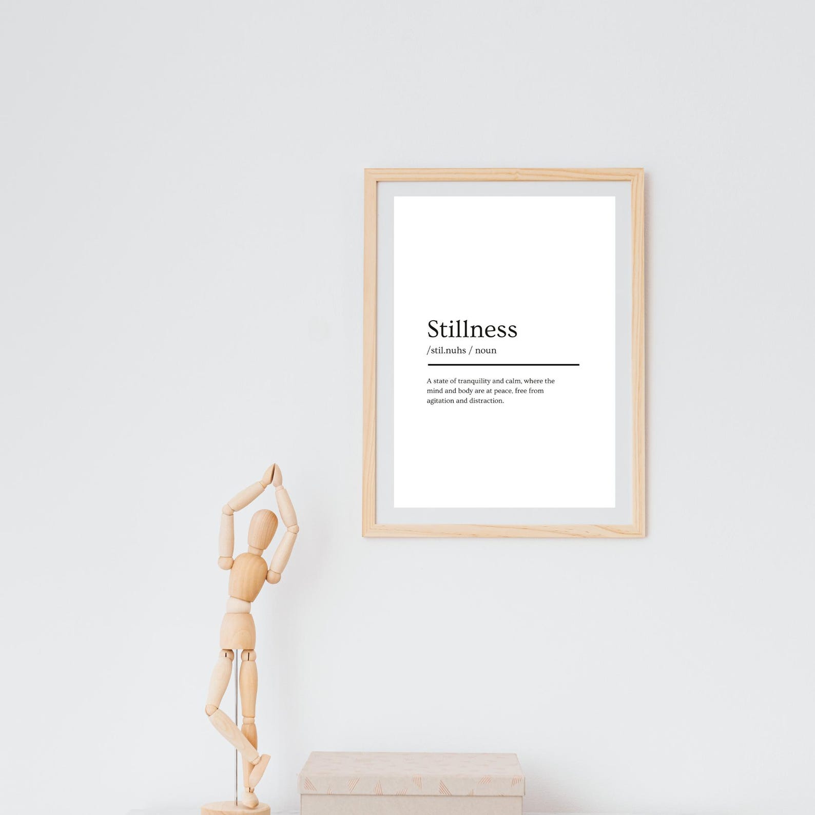 Stillness Definition Print | Self Care Wall Art | Mental Health Poster ...