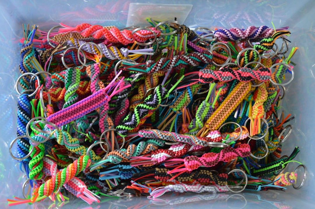 25 Rexlace Boondoggle Gimp Plastic Lace Key Chains Napoleon Dynamite ...