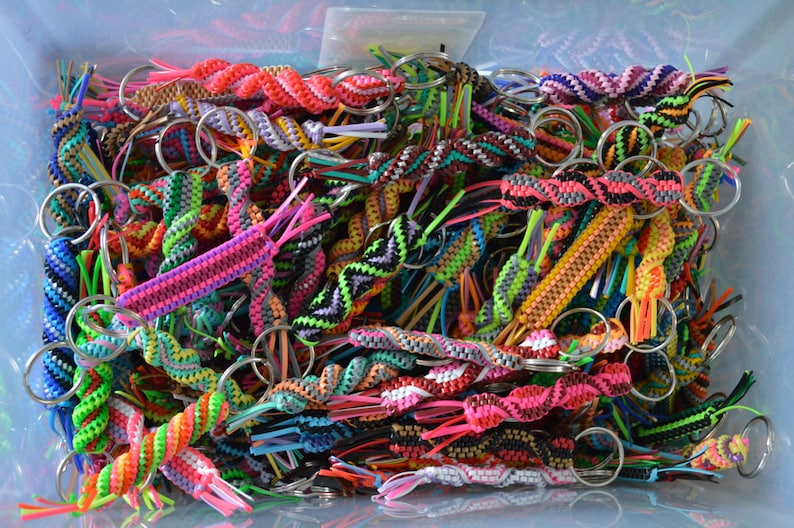 25 Rexlace Boondoggle Gimp Plastic Lace Key Chains Napoleon Dynamite ...