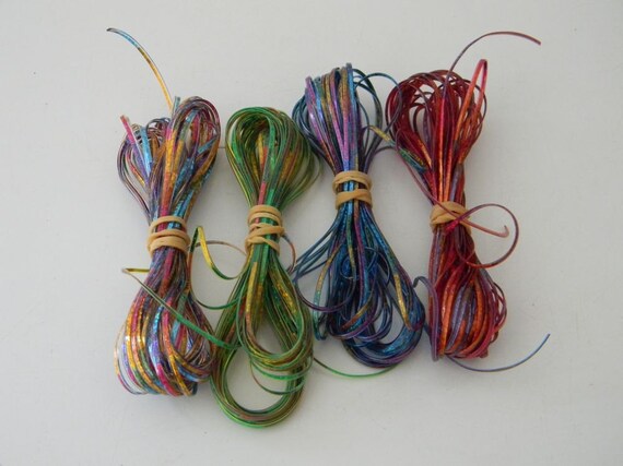 Lot of Rexlace boondoggle plastic lace gimp in TIE DYE colors | Etsy