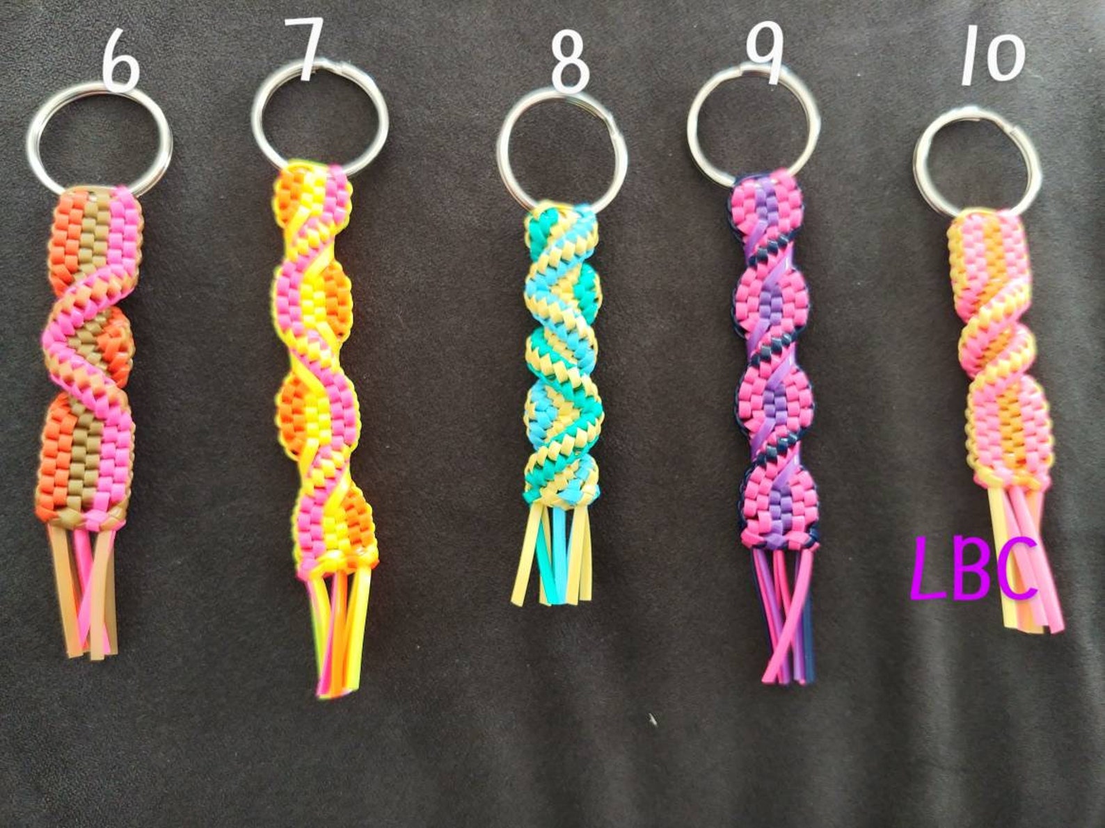 Custom Rexlace Boondoggle Gimp Plastic Lace Keychain You Pick Colors ...