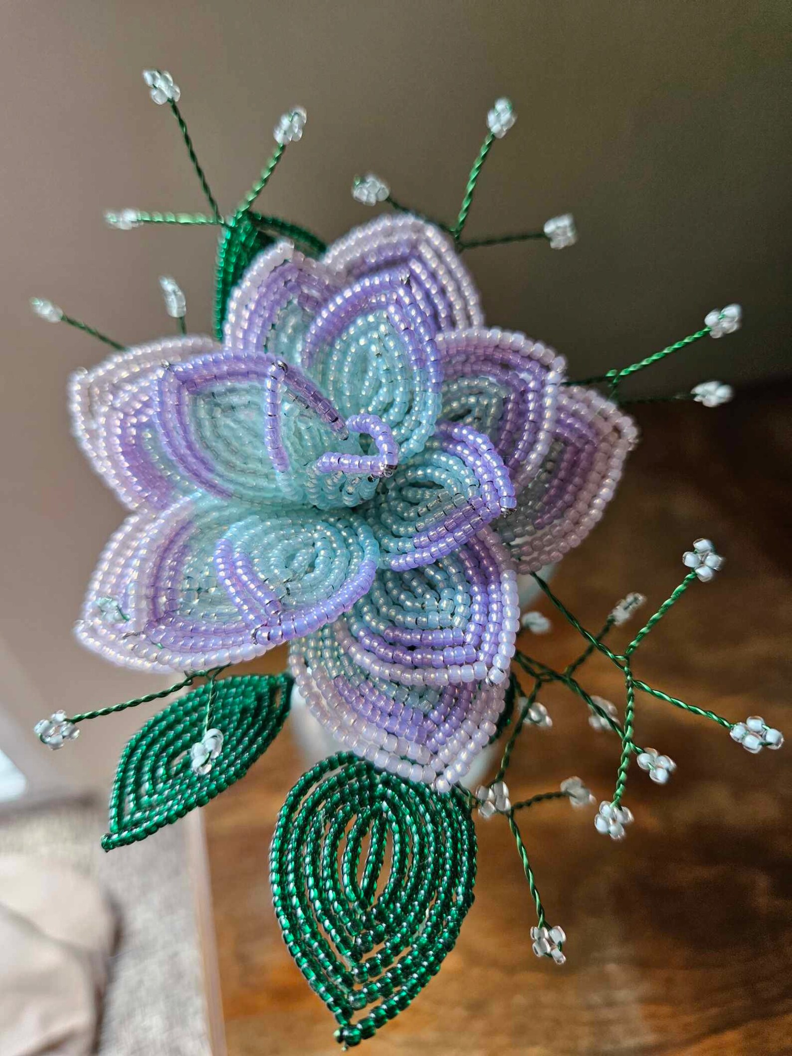 BRAND NEW Handmade French Beaded Flowers Tri Tone Roses 7 Different ...