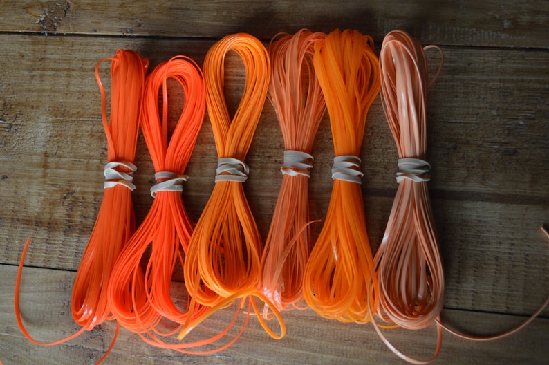 Lot of Rexlace Boondoggle Plastic Lace Gimp in ORANGE Colors - Etsy