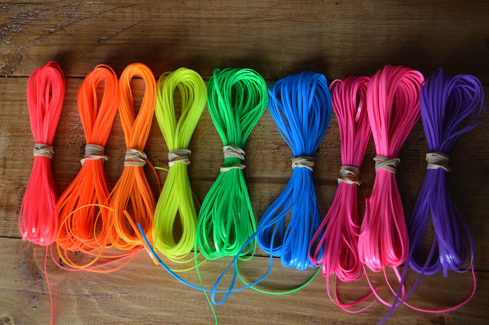 Lot of Rexlace Boondoggle Plastic Lace Gimp in NEON Colors 90 Yards ...