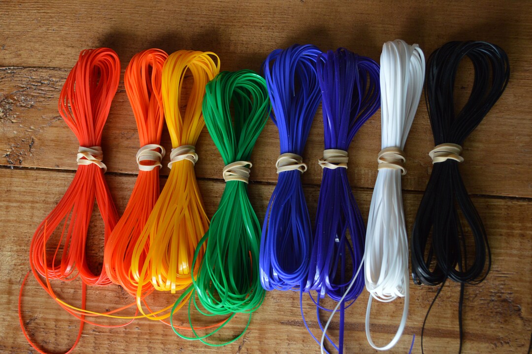 Lot of Rexlace Boondoggle Plastic Lace Gimp in Basic Colors 80 Yards ...