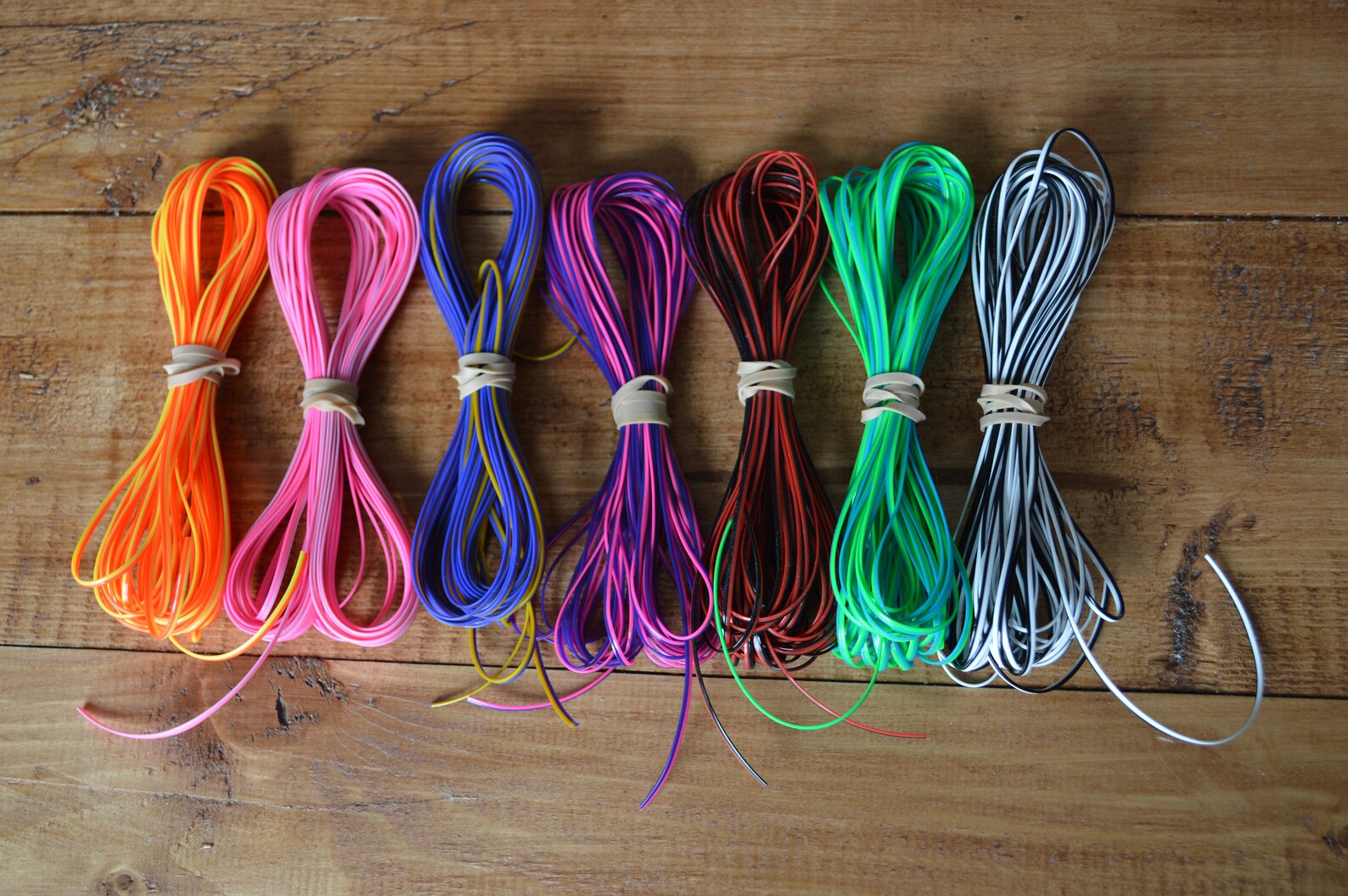 Lot of Rexlace Boondoggle Plastic Lace Gimp in DUO Double Colors 70 ...