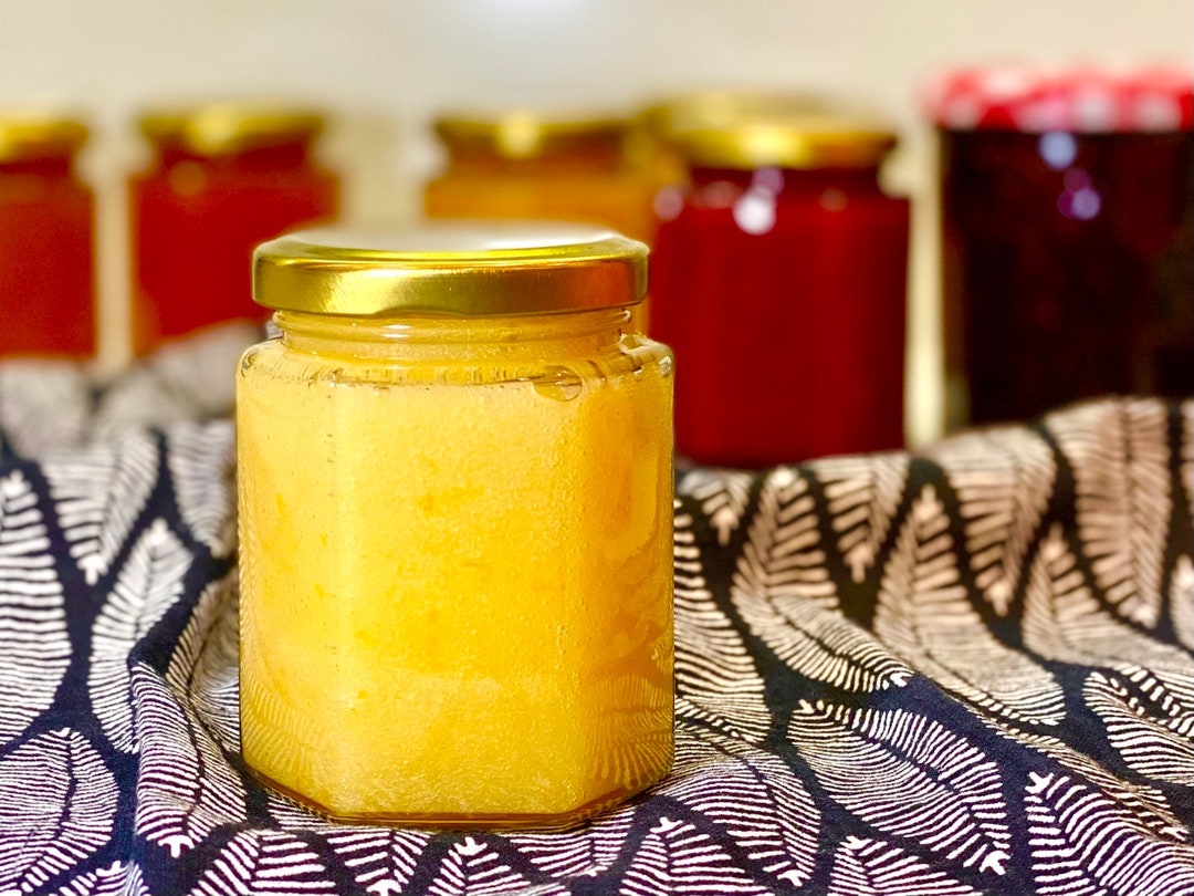 Homemade Lemon Curd Jam, Preserve, Fruit Spread With Apricot, Plum ...