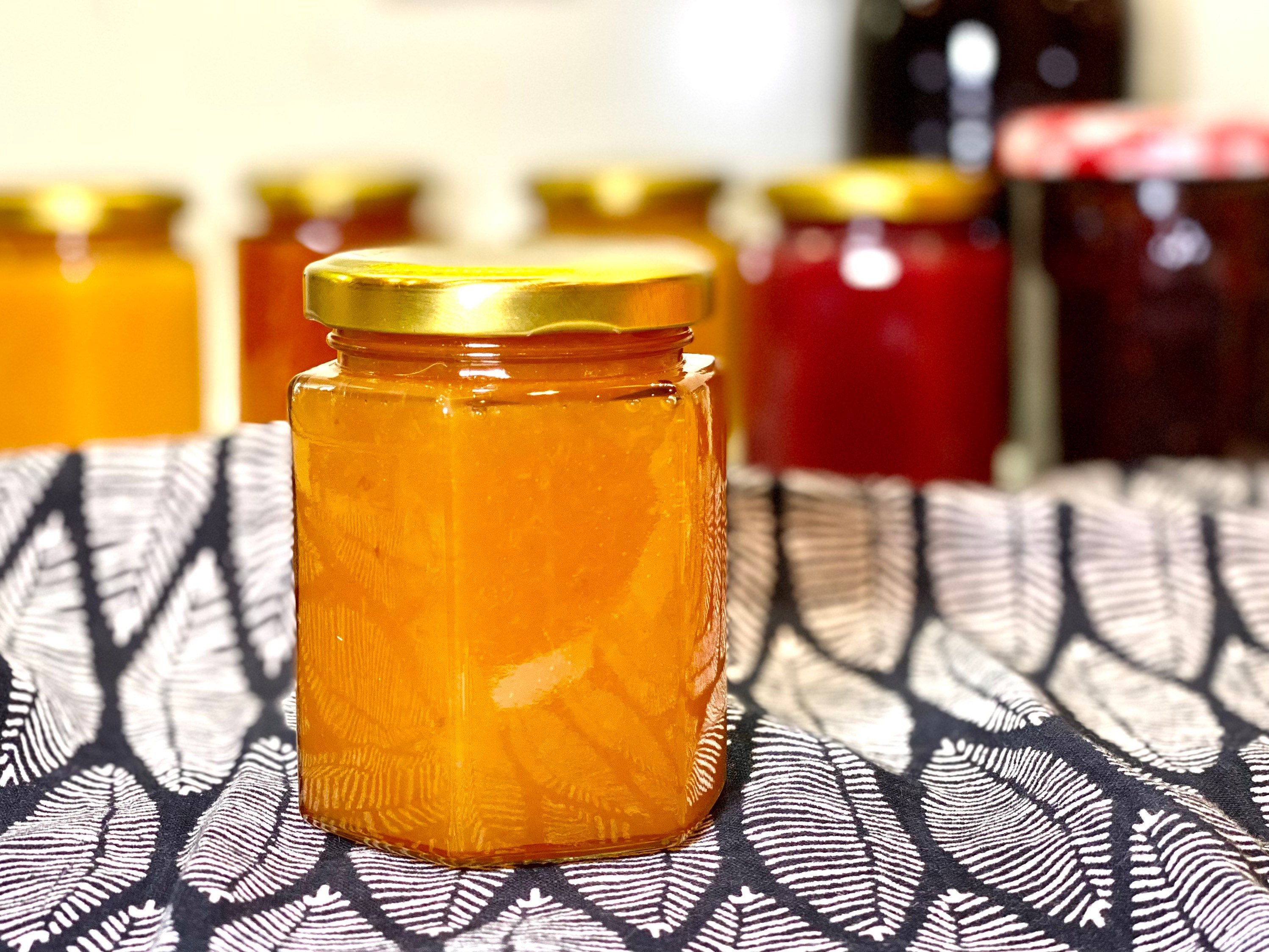 Homemade Lemon Curd Jam, Preserve, Fruit Spread With Apricot, Plum ...