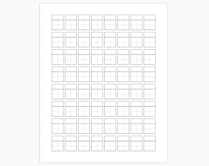 A4 Size Chinese Character Writing Practice Paper Template for Digital ...