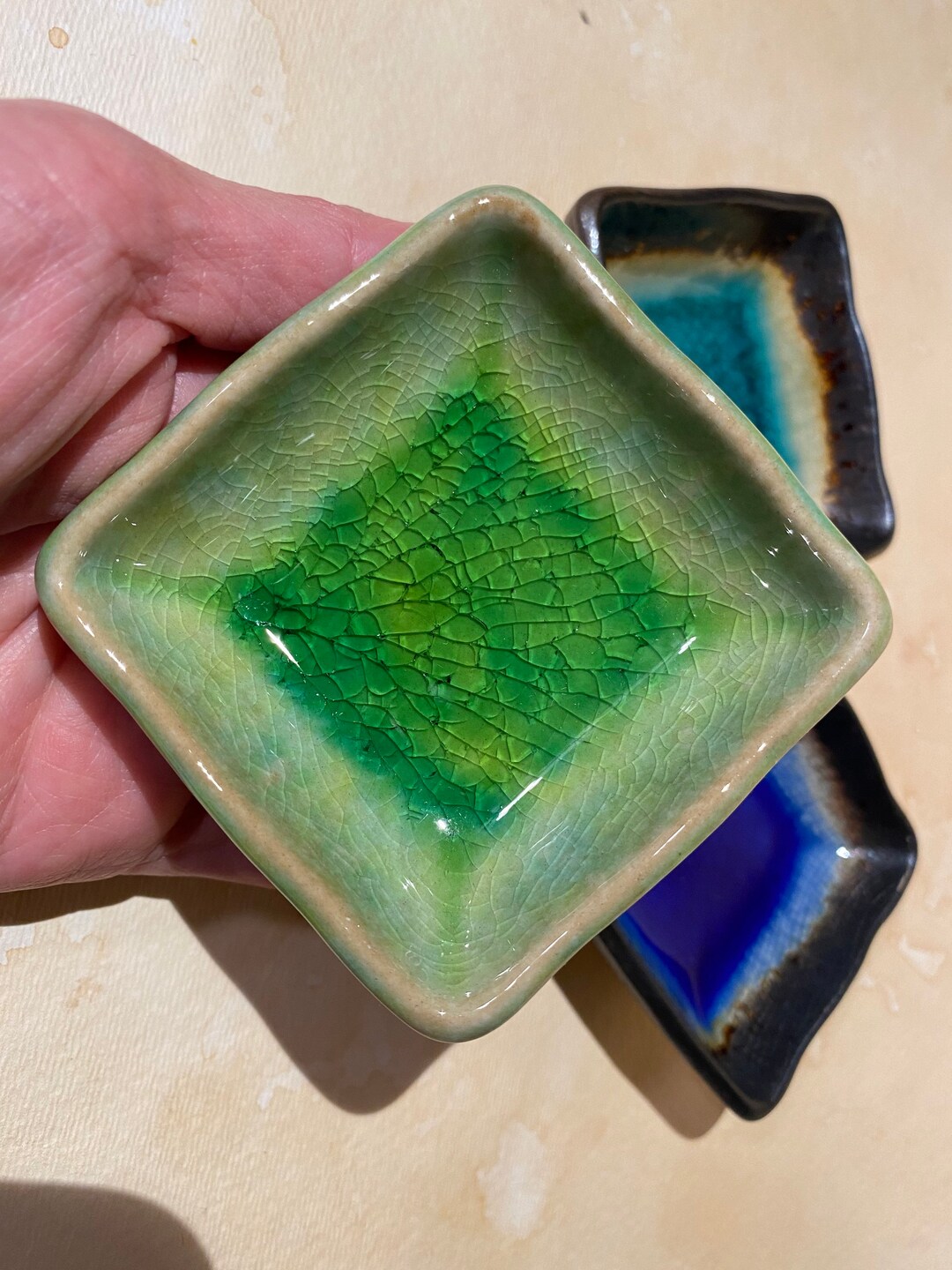 Artisanale Small Sauce Plate for Trinkets, Ink Stick, Jewelry and Food ...