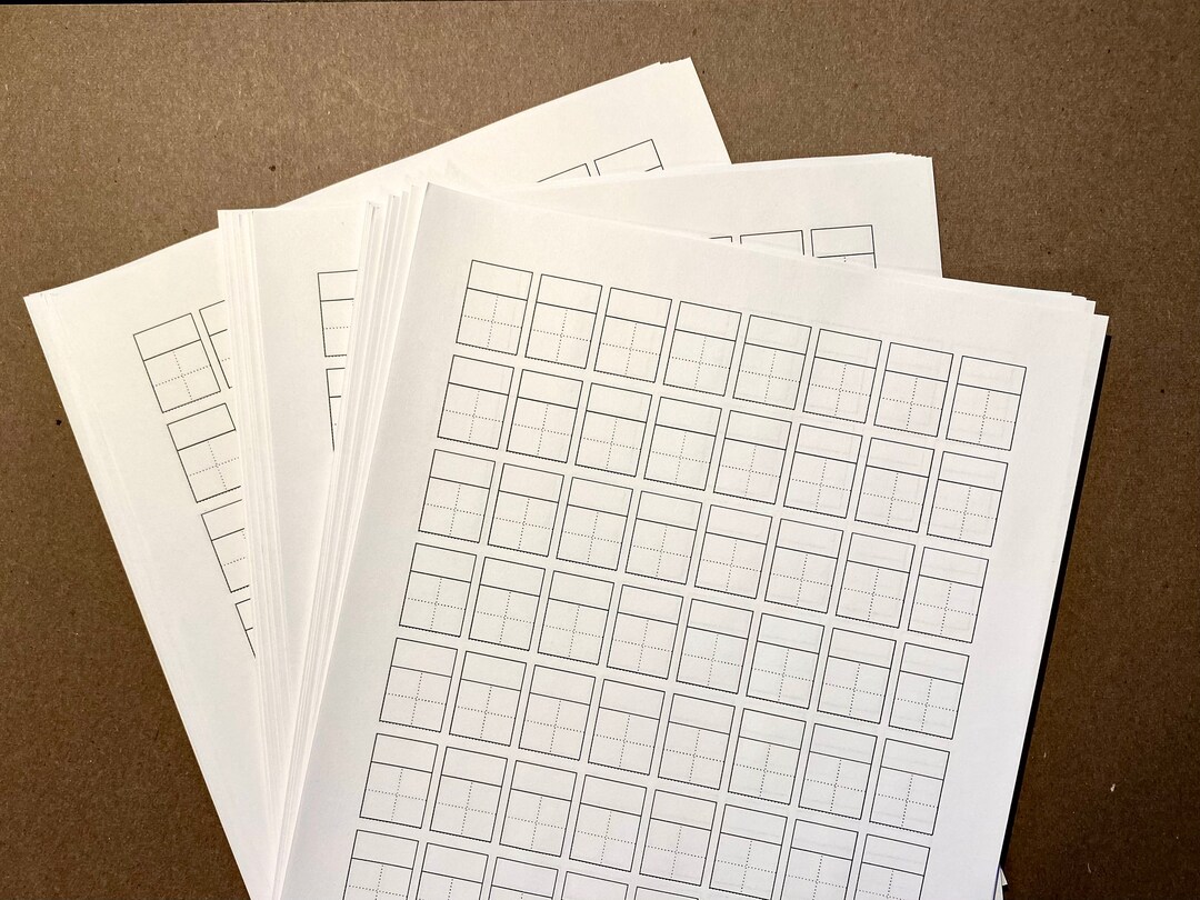 Chinese Charactor Writing Paper With Room for Pinyin, Stack of 30 ...