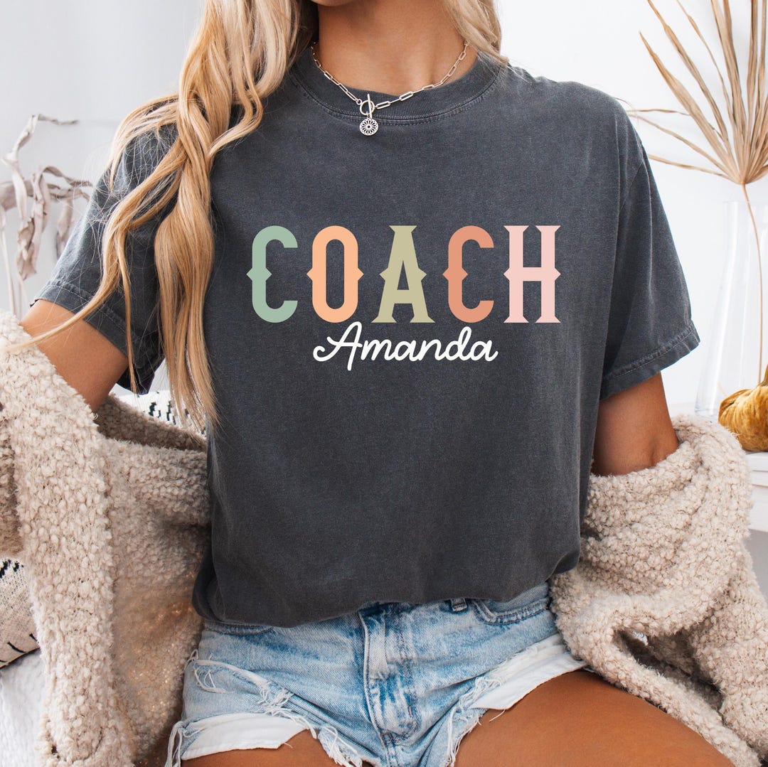 Personalized Coach Tshirt, Custom Coach Gift, Comfort Colors®, Coach ...