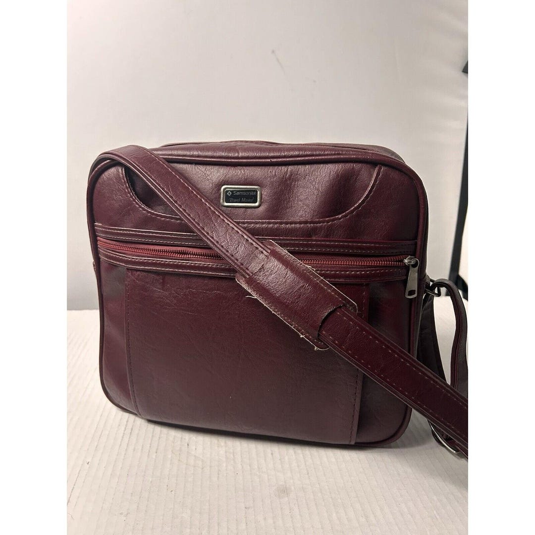 Vintage Samsonite Sears Travel Master Tote Shoulder Bag Carry on Vinyl ...
