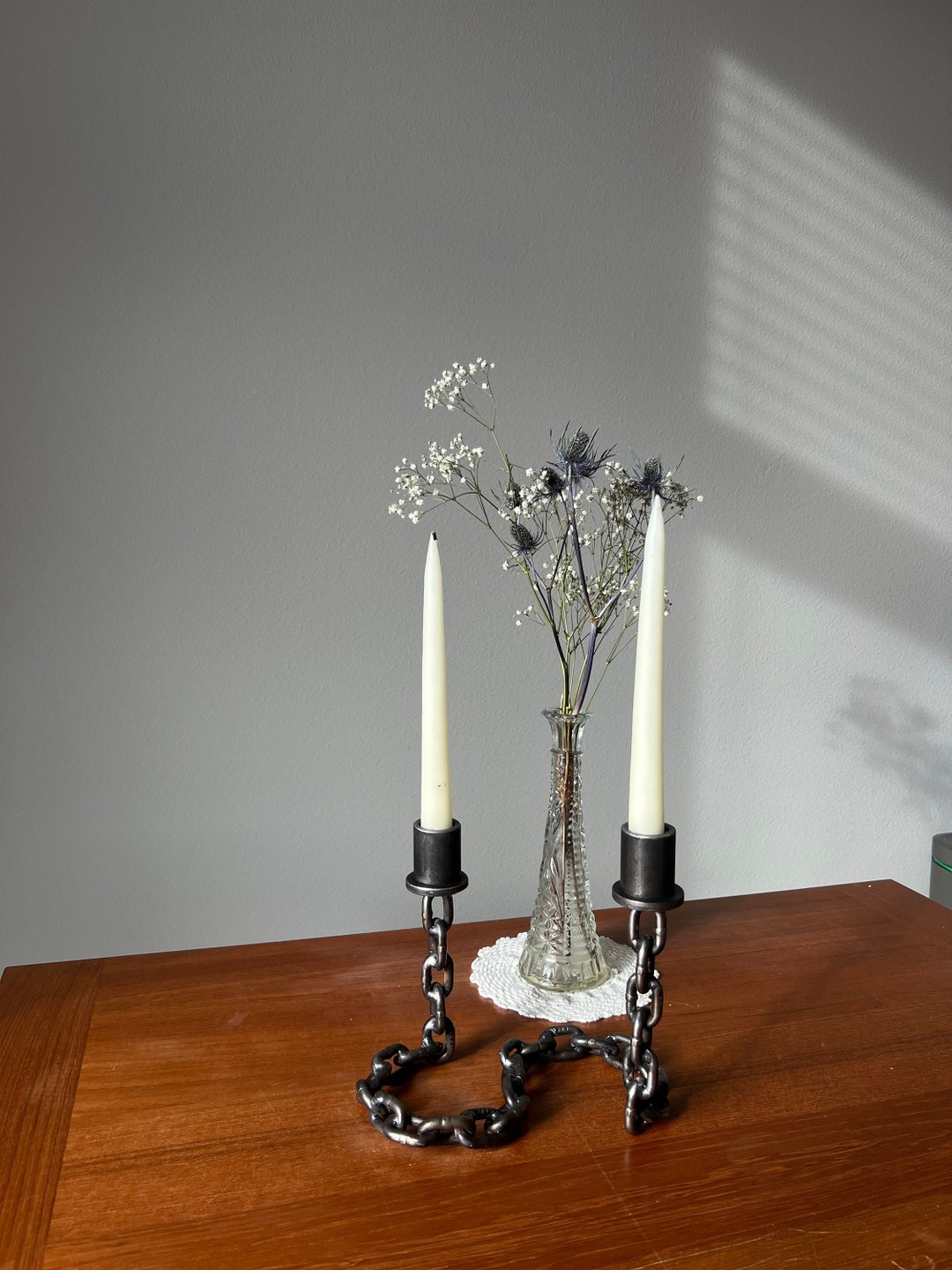Handcrafted Unique Metal Chain Candle Stick Holder Limited Stock - Etsy