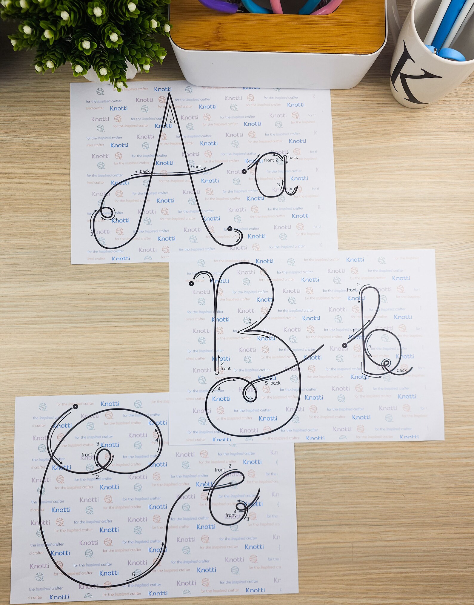 Knitted Wire Alphabet Template L Tricotin Template - Etsy