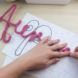 Knitted Wire Alphabet Template L Tricotin Template - Etsy