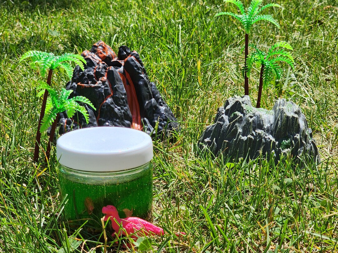 Dinosaur Slime t-rex, Parasaurolophus, Stegosaurus - Etsy