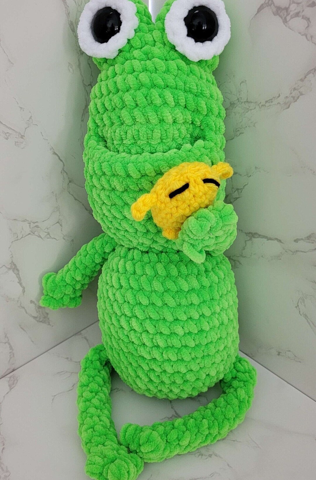 Crochet Pattern Momma Frog & Baby Open Mouth No Sew - Etsy