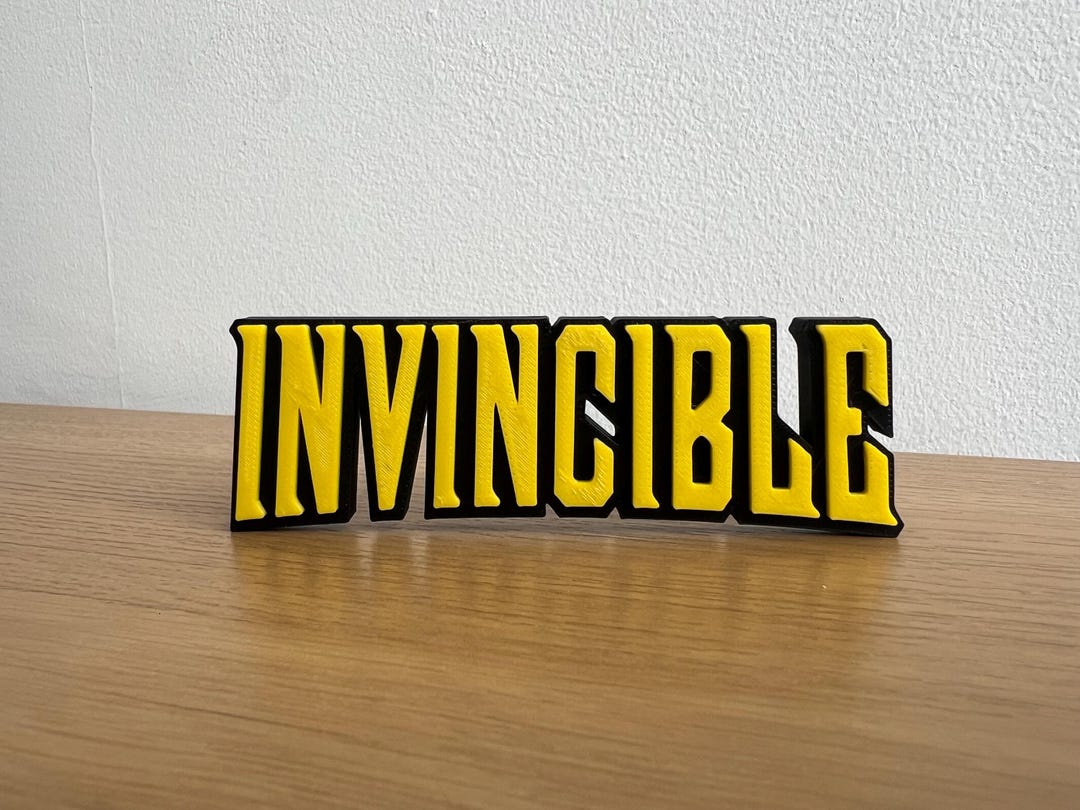 INVINCIBLE 3D Printed Logo - Decoration Art, Magnetic, Handcrafted - Etsy