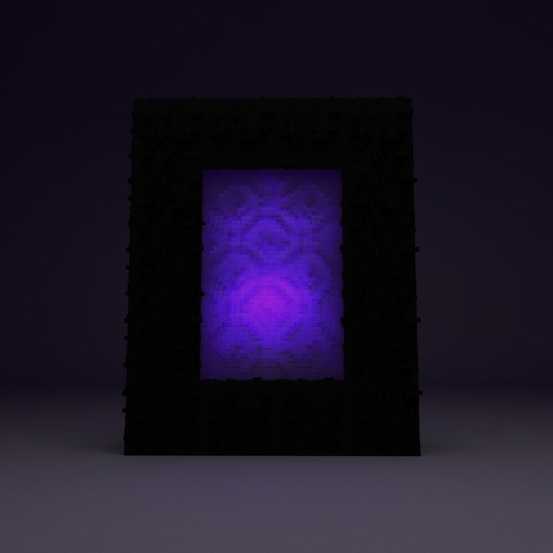 Minecraft Nether Portal, Gaming Room Decor, Gamer Gift, 3D Printed - Etsy