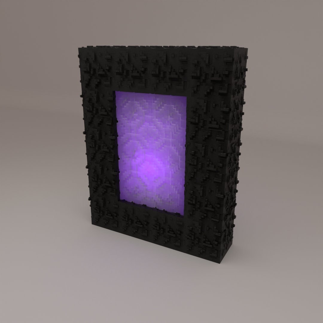 Minecraft Nether Portal, Gaming Room Decor, Gamer Gift, 3D Printed - Etsy