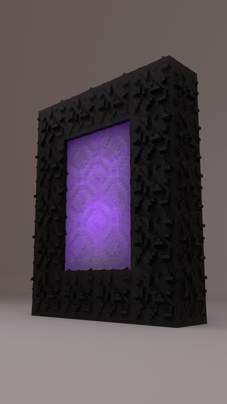 Minecraft Nether Portal, Gaming Room Decor, Gamer Gift, 3D Printed - Etsy