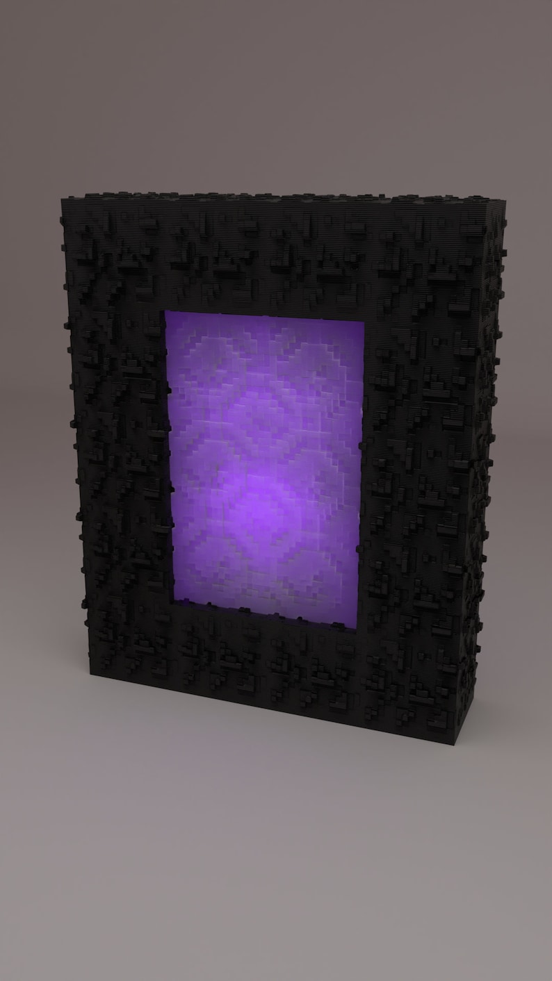 Minecraft Nether Portal, Gaming Room Decor, Gamer Gift, 3D Printed - Etsy