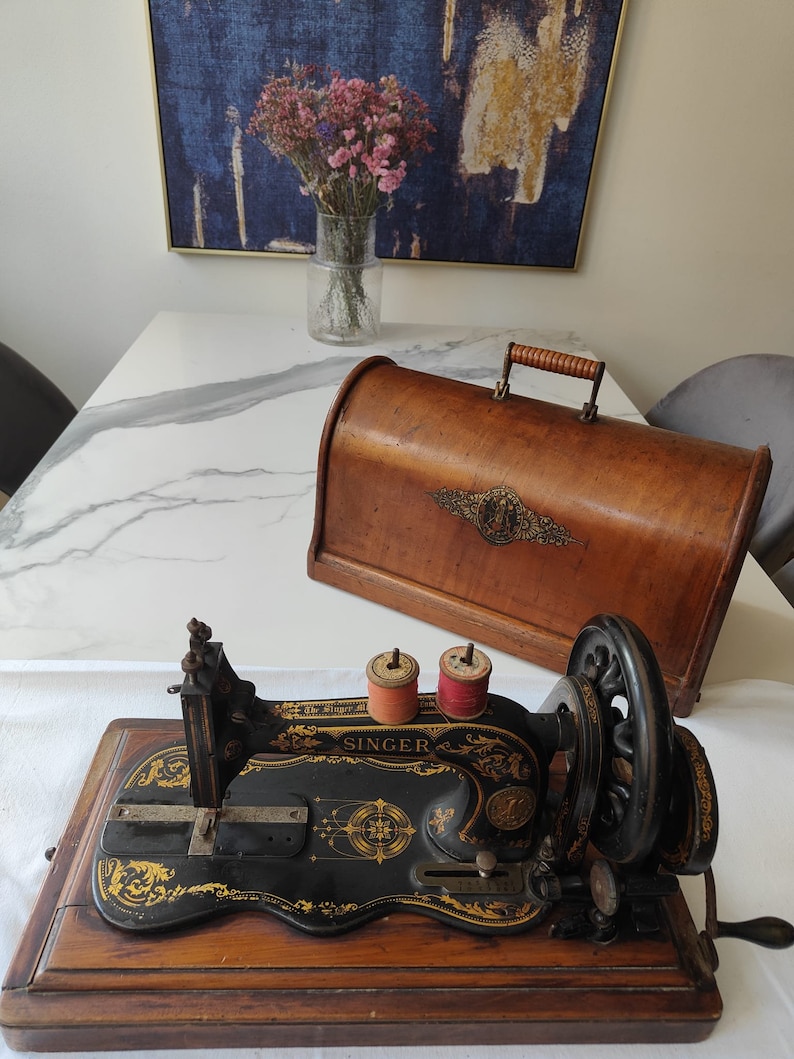 Antique Victorian Singer 12K Fiddle Base Sewing Machine - Etsy