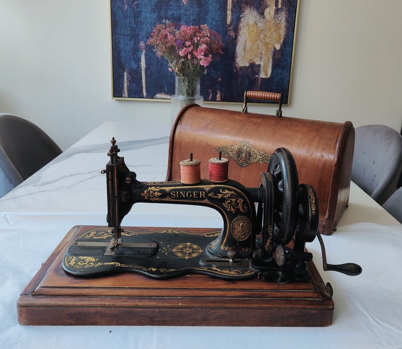 Antique Victorian Singer 12K Fiddle Base Sewing Machine - Etsy