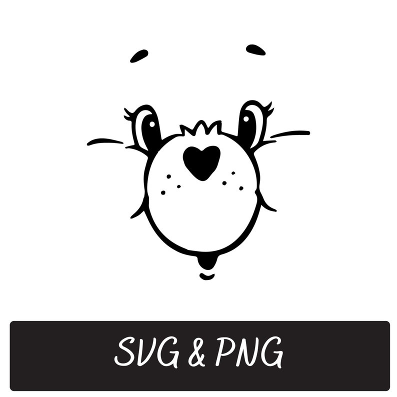 Vintage Grumpy Bear Face Svg Clip art Archivos, Care Bears Head ...